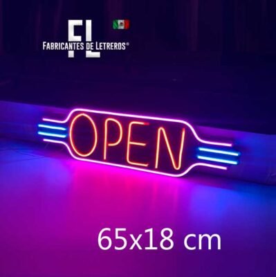 OPEN letrero abierto en ingles - Anuncios luminosos en México